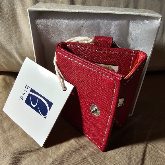 Accessories | Full Grain Leather Double Photo Book Keychain Red | Poshmark